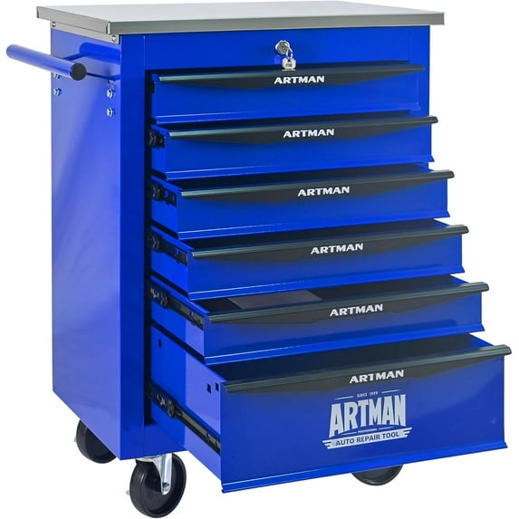 Campfun Tool Cart on Wheels 6 Drawers Rolling Tool Chest Workbench ...