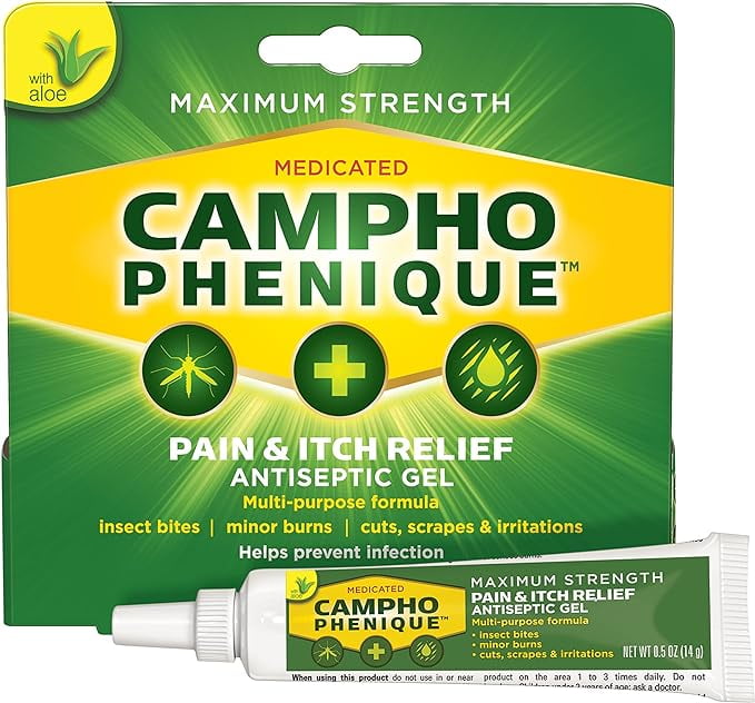 Campho-Phenique Maximum Strength Antiseptic Gel, Pain Relief and Anti ...