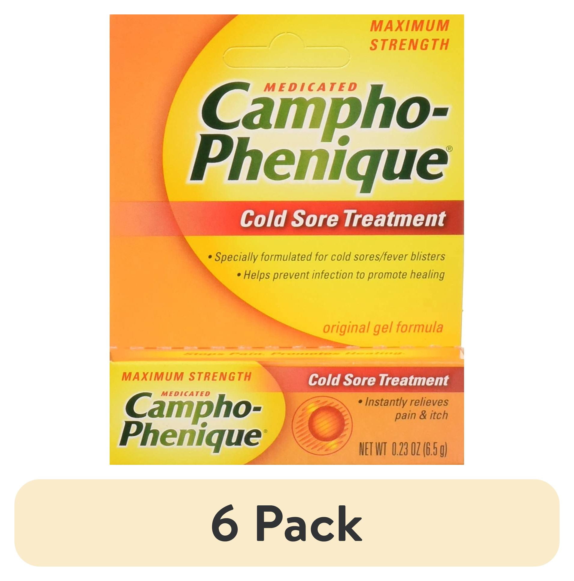 (6 pack) Campho Phenique Medicated Cold Sore Treatment 0.23 oz ...