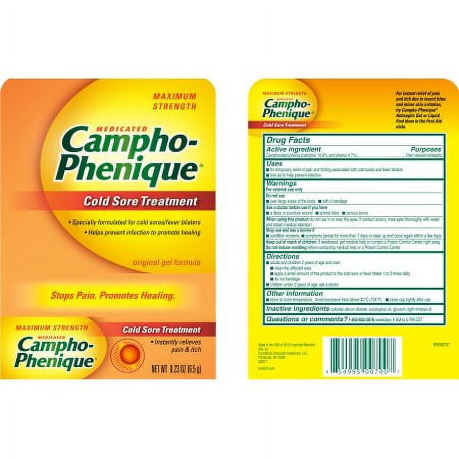 Campho-phenique Cold Sore (Pack of 12) - Walmart.com