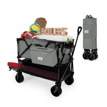 PoolSense Beach Wagon with Big Wheels for Sand, Collapsible Heavy Duty ...