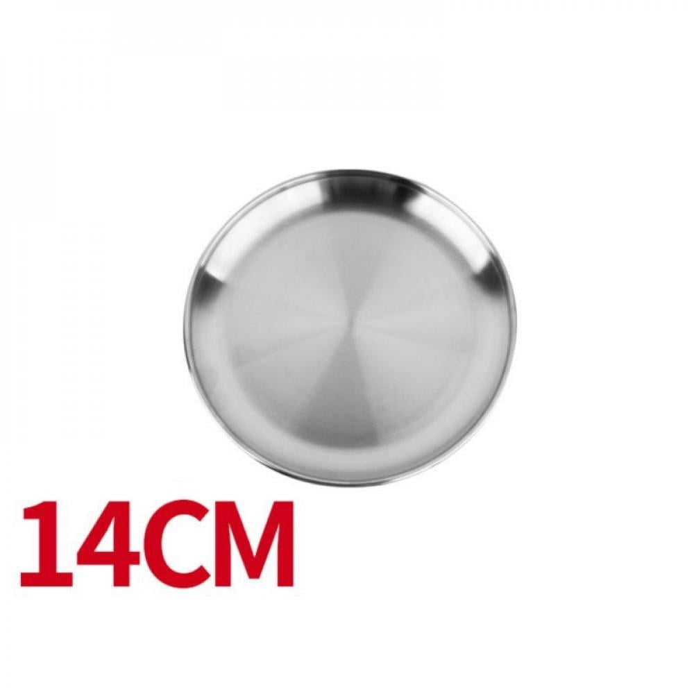 Camping 16-28cm Dia Stainless Steel Tableware Dinner Plate Food ...