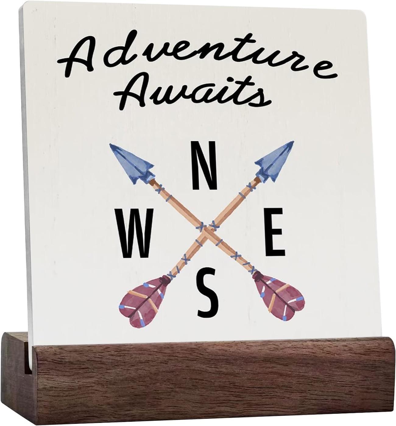 Camping Adventure Awaits Sign Rustic Traveler Hiker Camper Ceramic ...