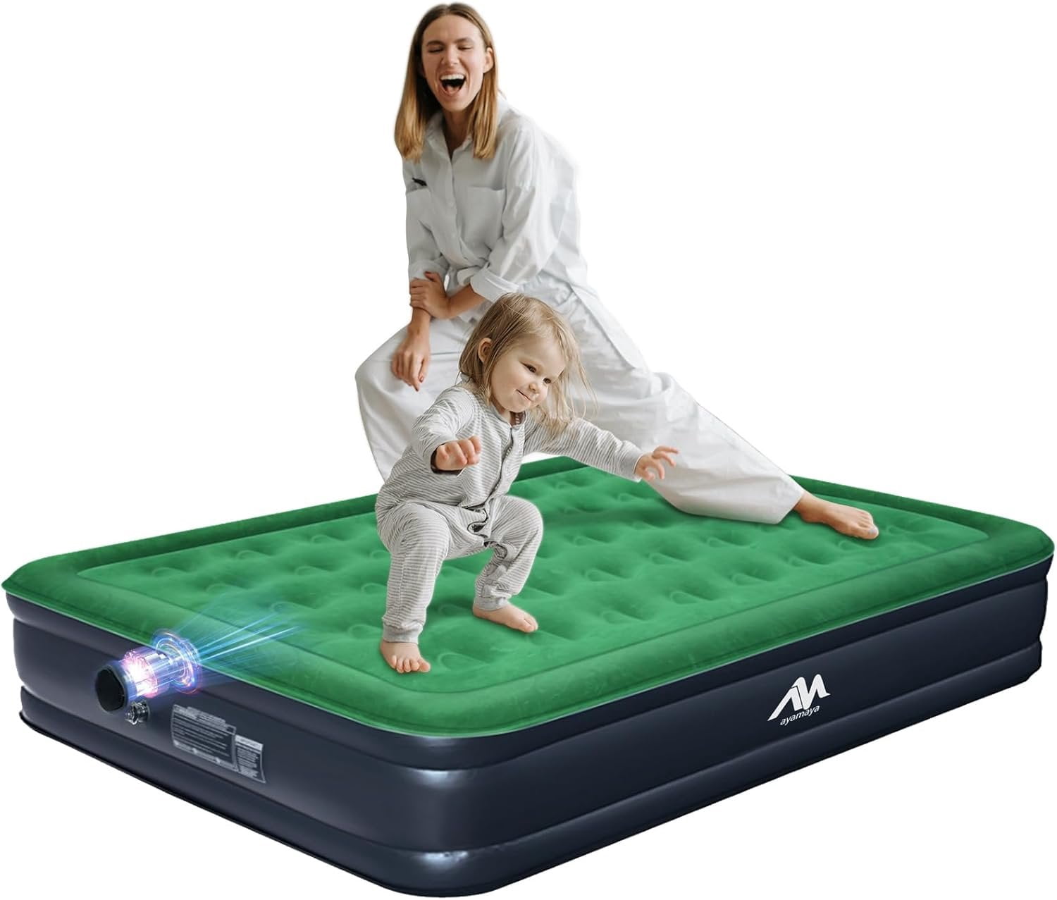 Camping Air Mattress with Built-in Rechargeable & Detachable Pump, 10 ...