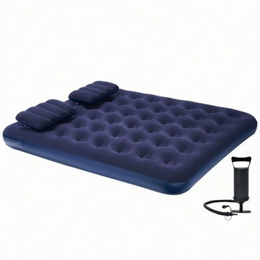 Honeydrill Full Size Inflatable Mattress with Flocking Air Bed, Two ...