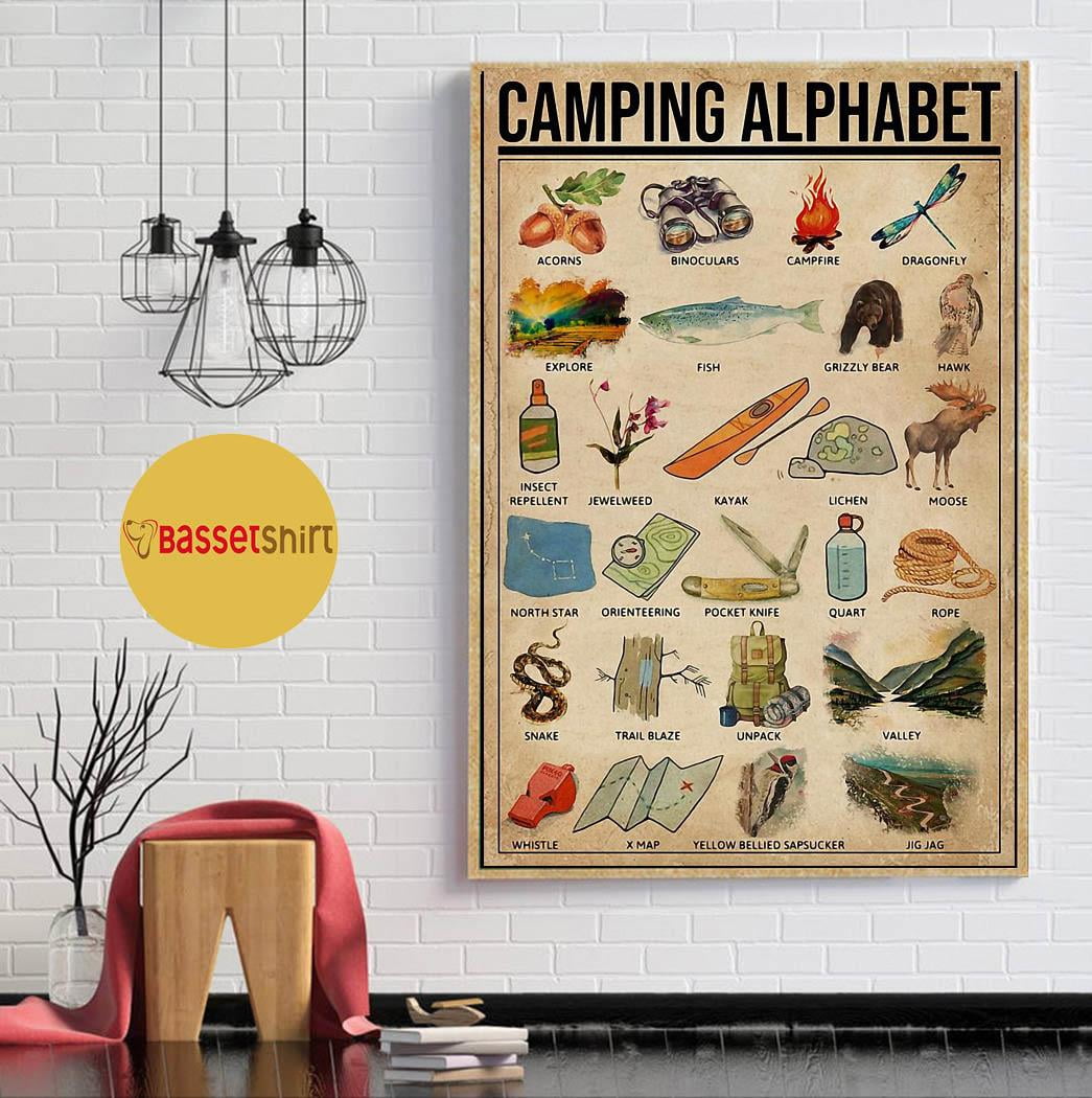 Camping Alphabet poster 16 x 24 Inch Poster - Walmart.com