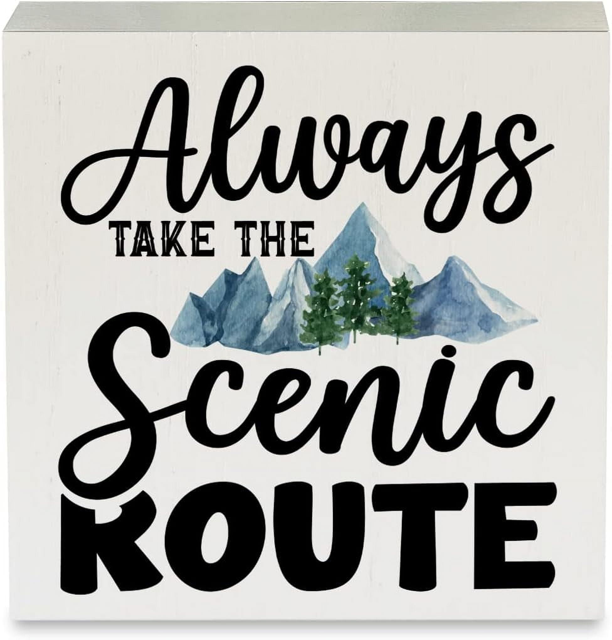 Camping Always Take the Scenic Route Wood Box Sign Rustic Traveler ...