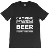 Camping And Beer Funny Drinking Outdoor Humor Graphic Novelty H31958 T ...