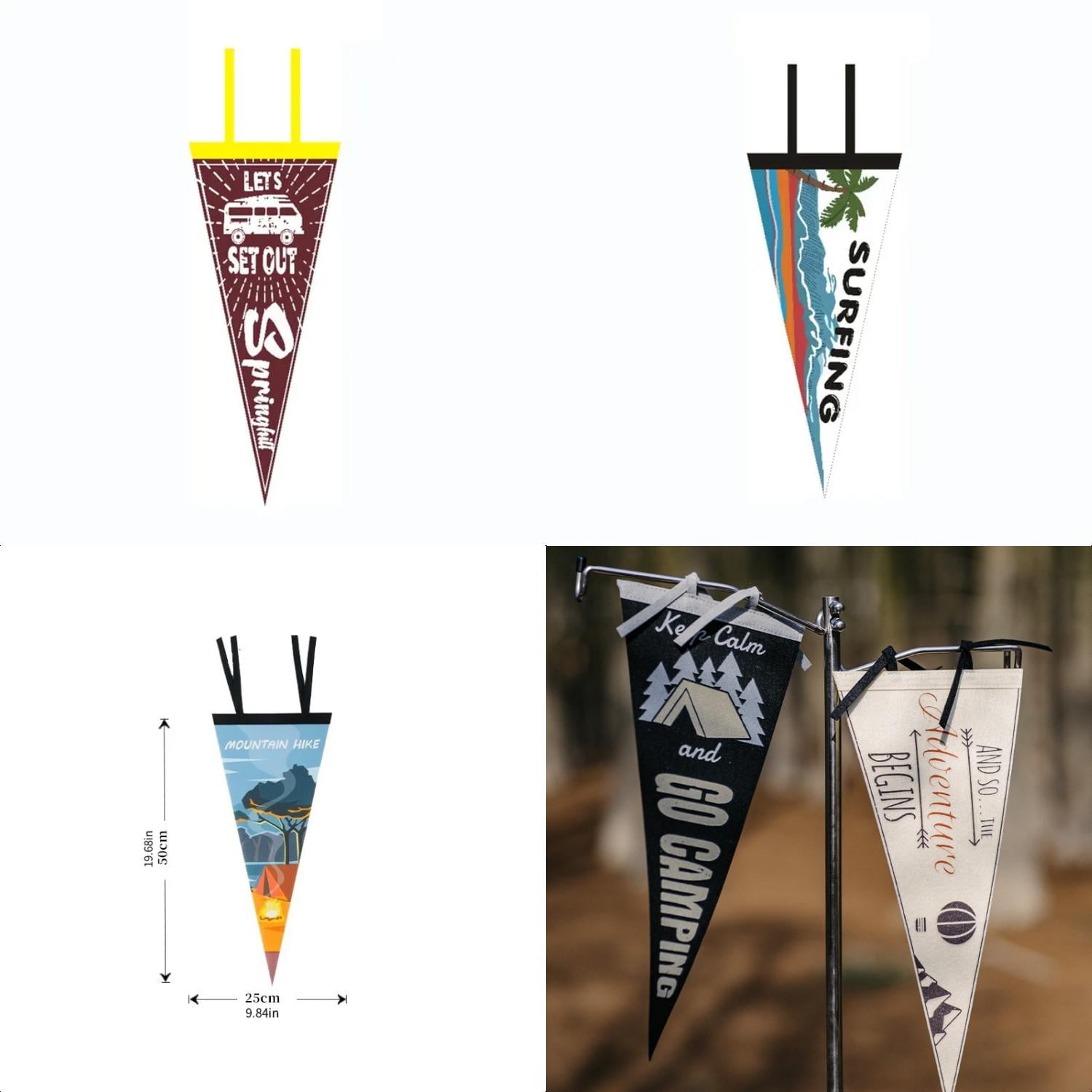 Camping Atmosphere Flag Outdoor Camp Flag Camping Decoration Shield ...