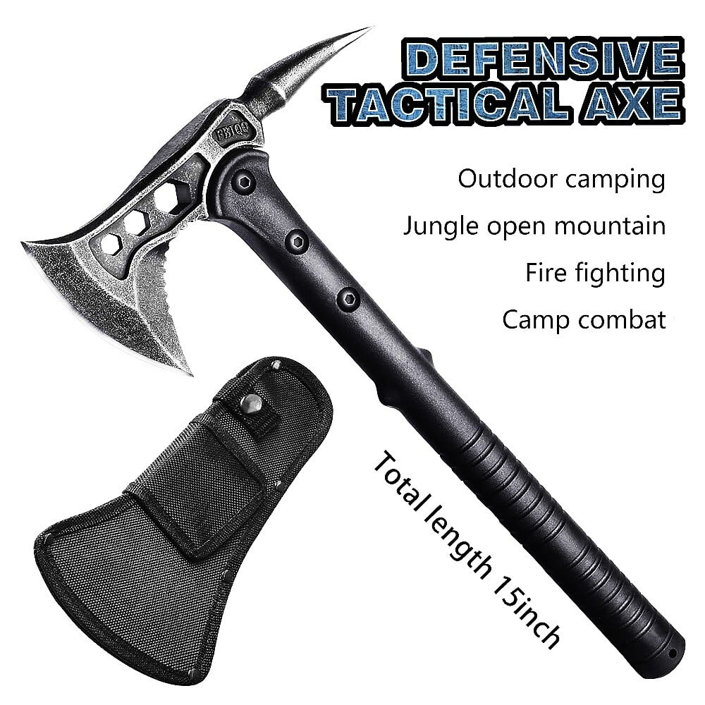 Camping Axe,DFITO Survival Hatchet with Sheath Multi Tools Kit Hatchet ...