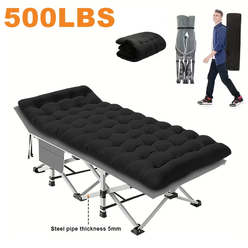 Camping Bed, Adult Folding Camping Bed Double Layer Oxford Portable ...
