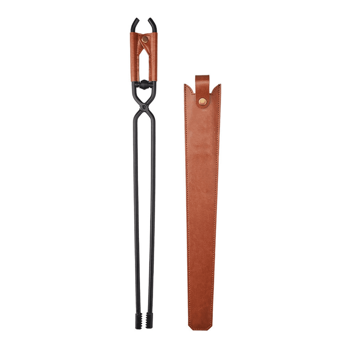 Camping Bonfire BBQ Anti Scalding Charcoal Tongs Portable Carbon Steel ...