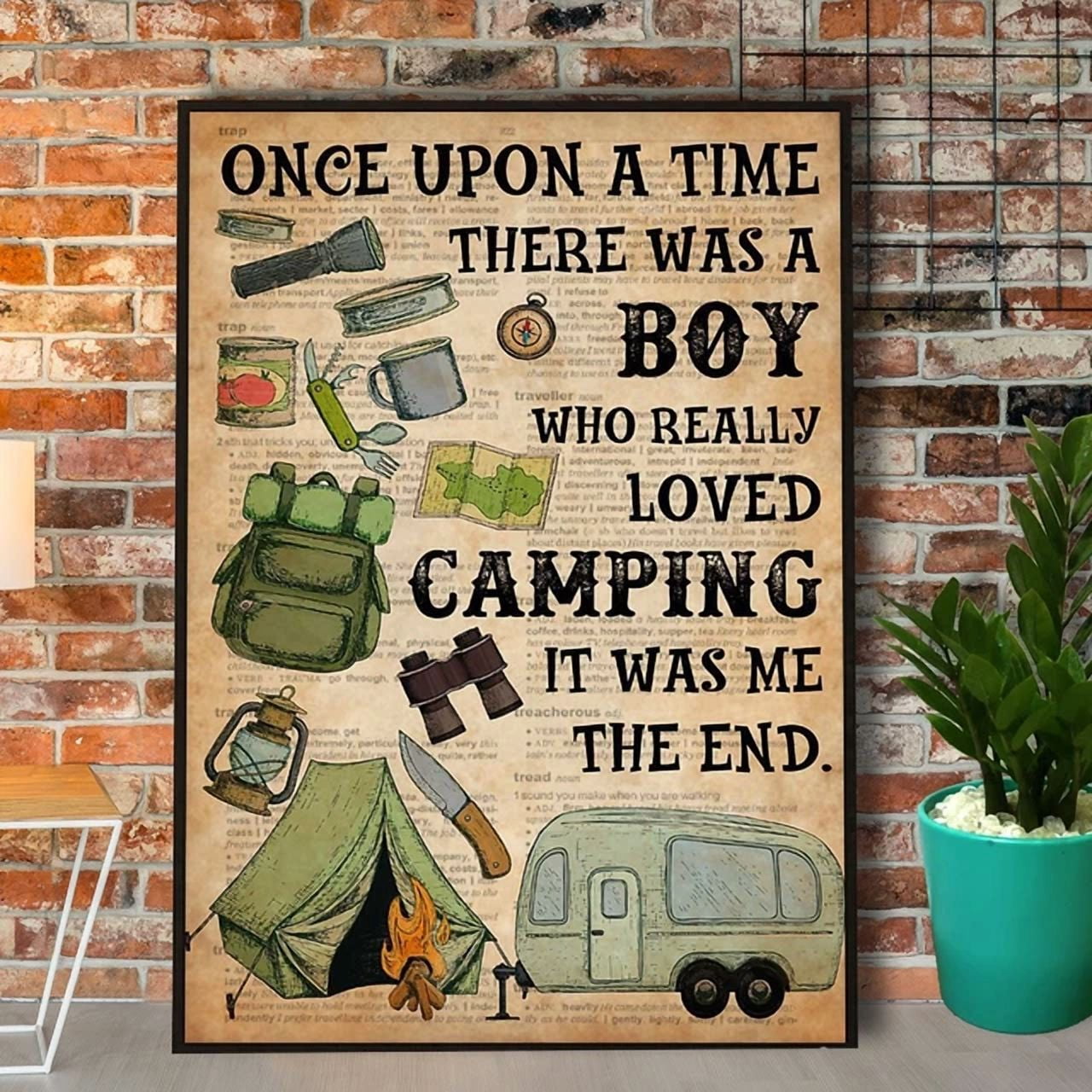 Camping Boy Loved Camping Camping Gear Colleage Paper Poster No - Kenki ...