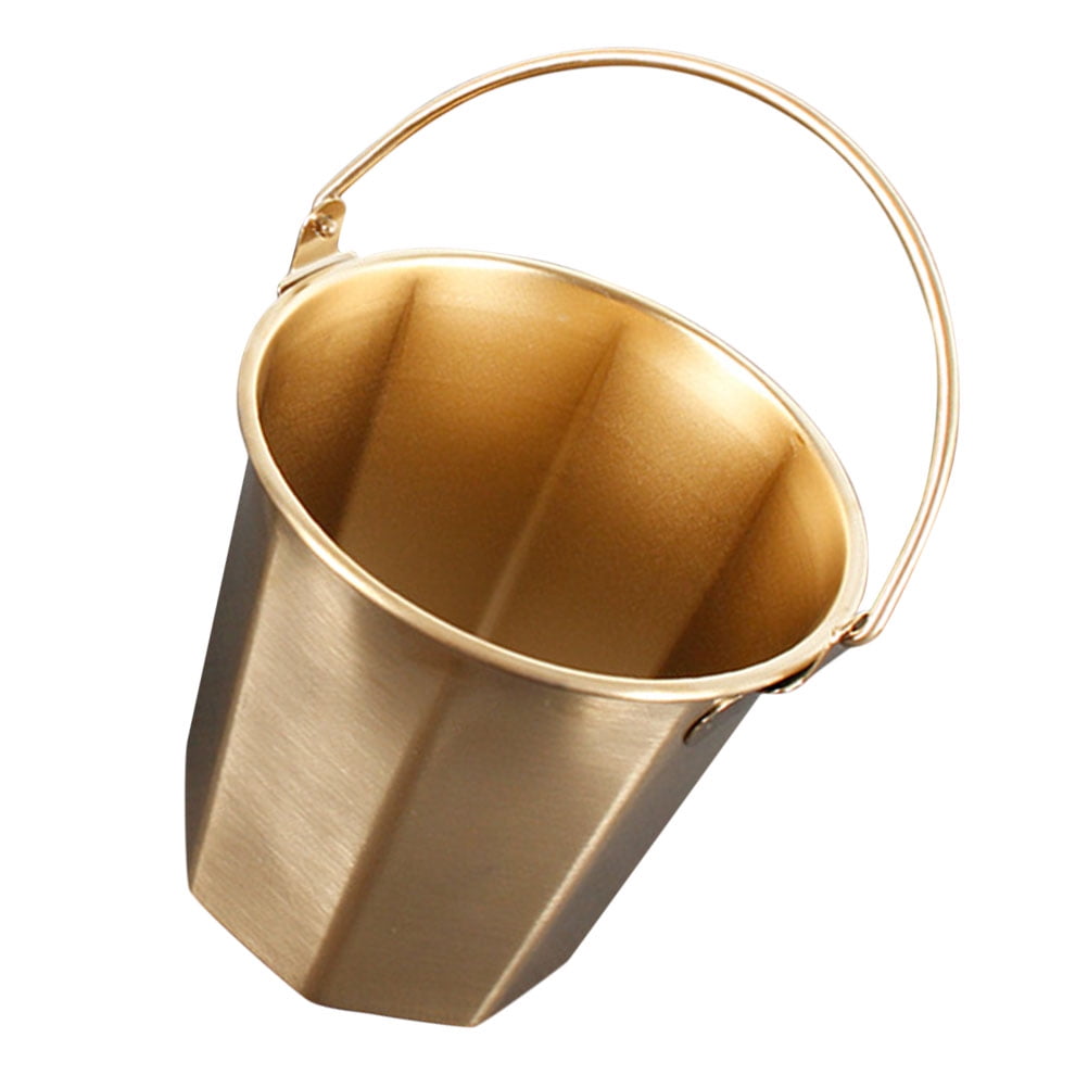 Camping Bucket Beverage Bucket Round Stainless Steel Bucket Portable ...