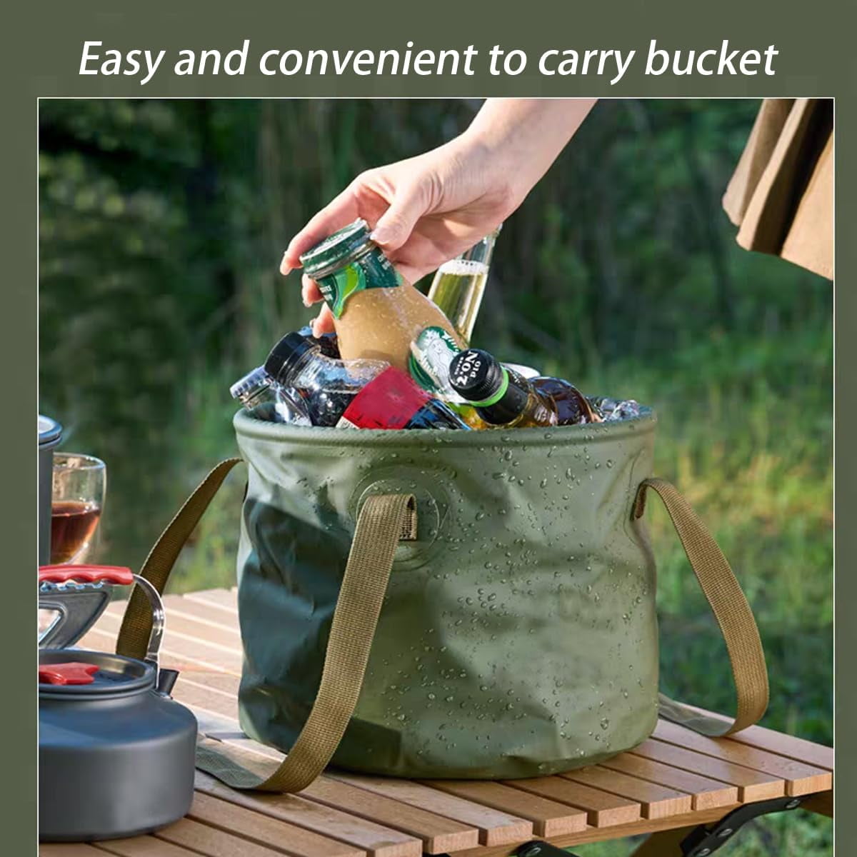 Camping Bucket Multifunctional Outdoor Large Capacity Collapsible ...
