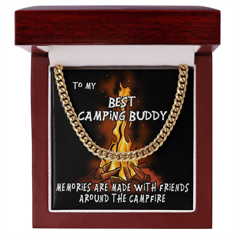 Camping Buddy, Cuban Link Chain - Stainless Steel/ Yellow Plated ...