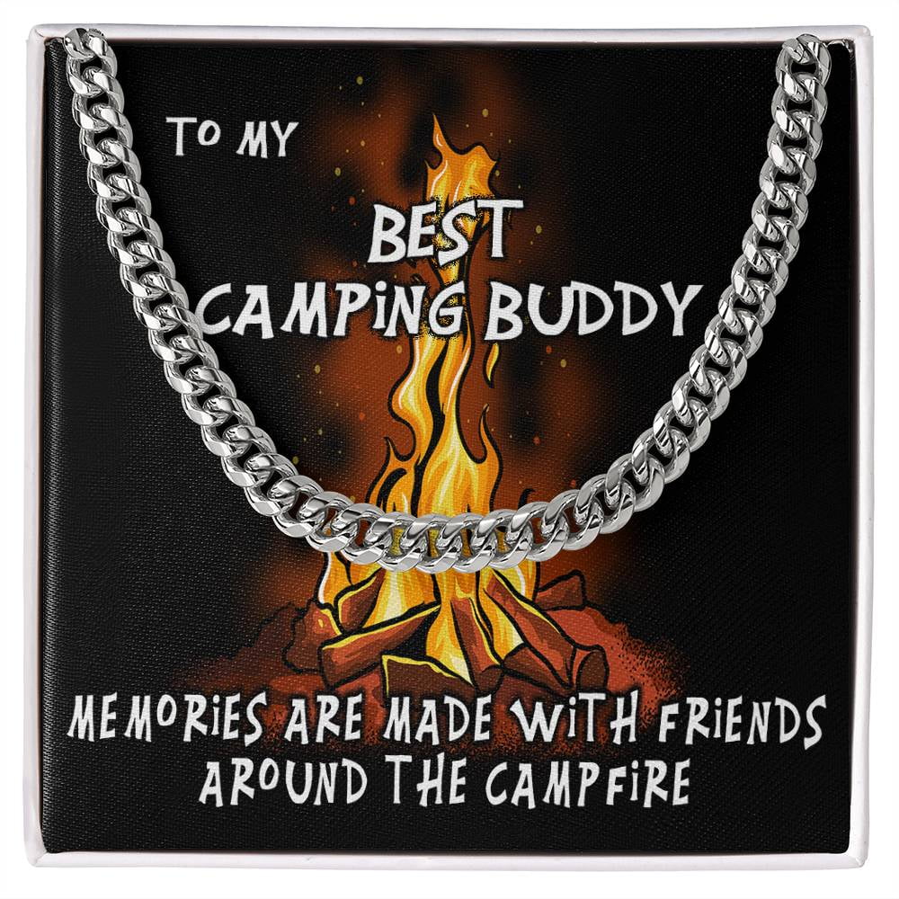 Camping Buddy, Cuban Link Chain - Stainless Steel/ Yellow Plated ...