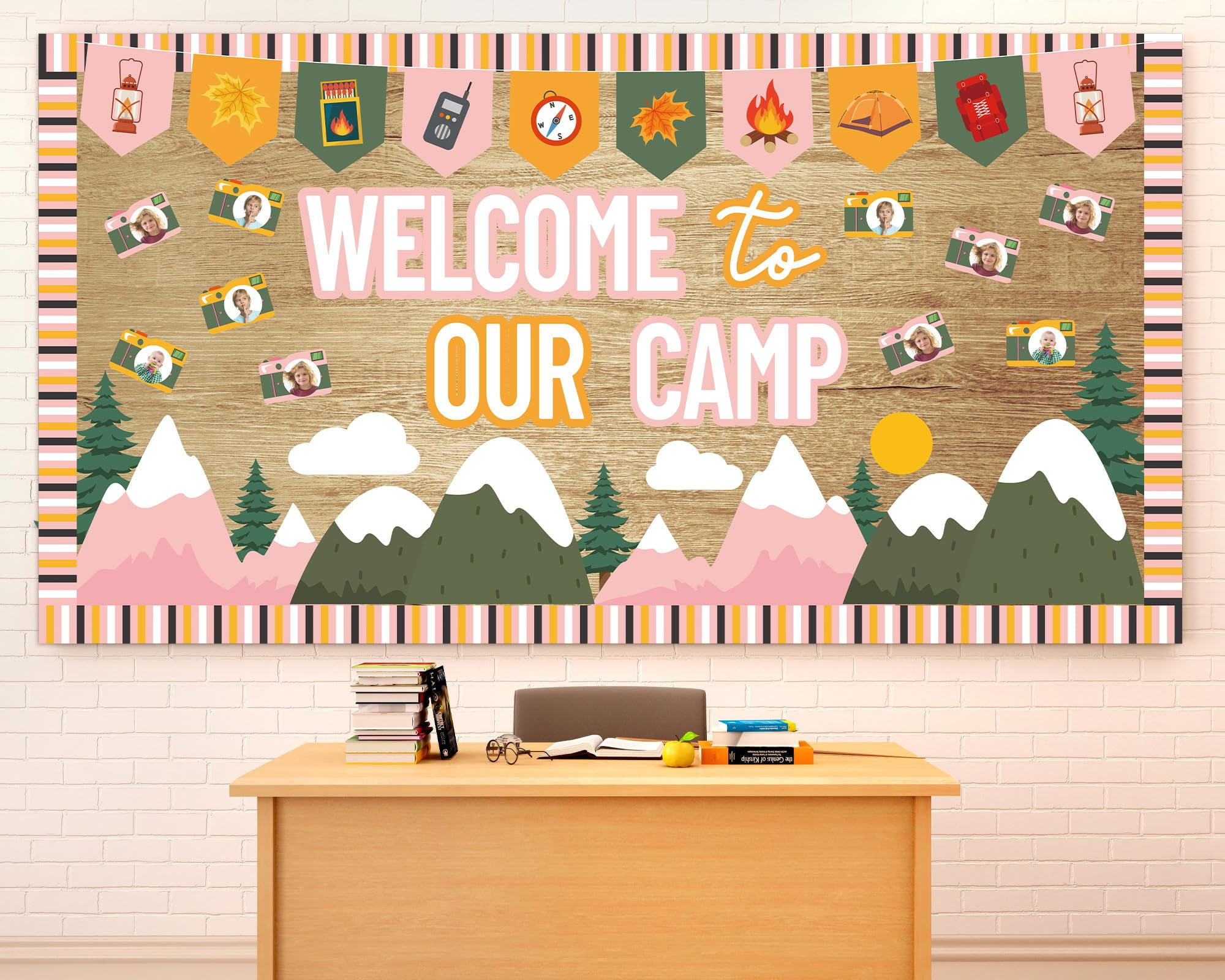 Camping Bulletin Board Set Woodland Classroom Decor Welcome Our Camp ...