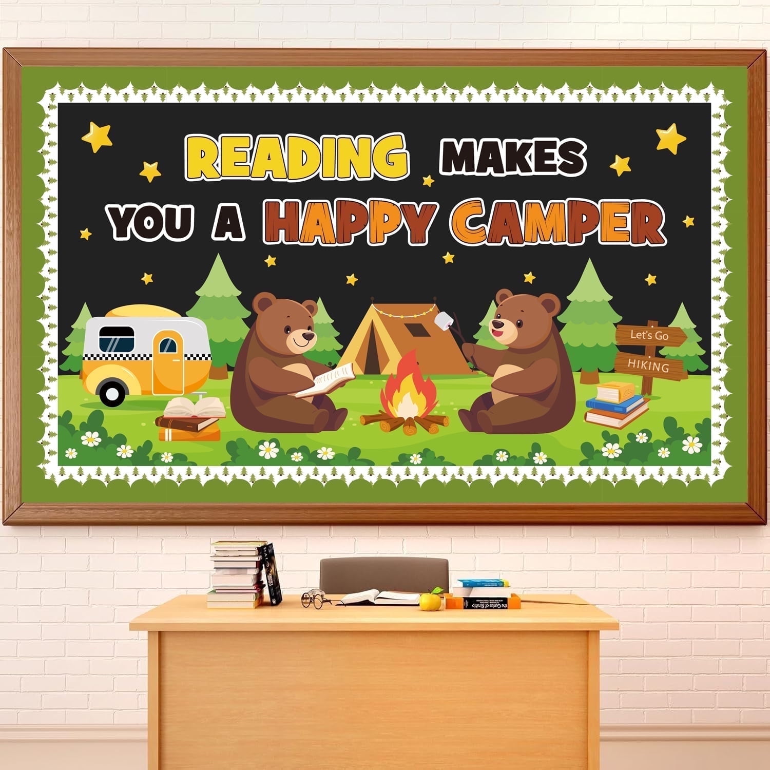 Camping Bulletin Board Woodland Classroom Decorations We are Happy ...