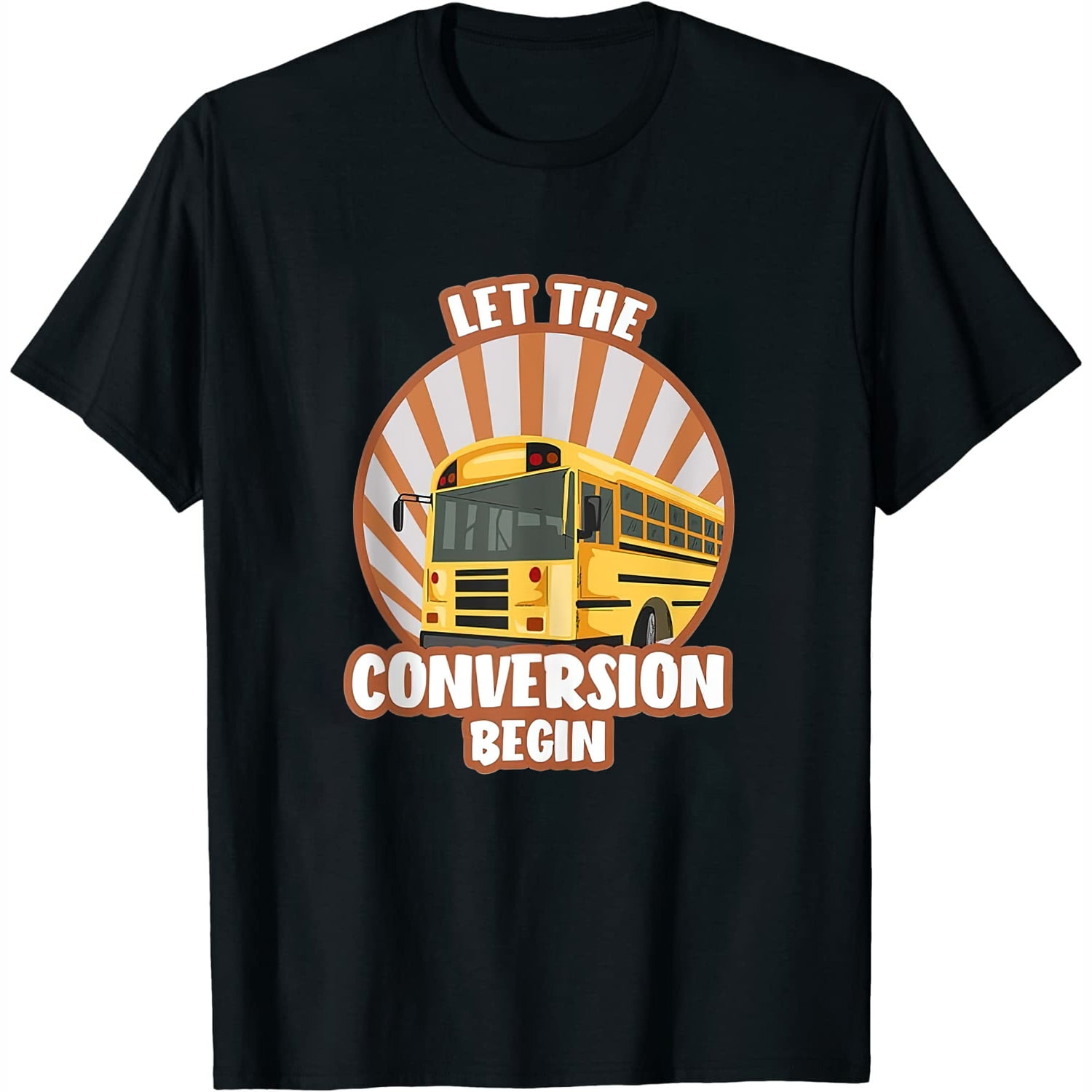 Camping Bus Design for a Skoolie Owner T Shirt Black Large - Walmart.com