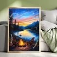 Camping By The River - Camping Print - Boho Wall Art - Nature Wall Art ...