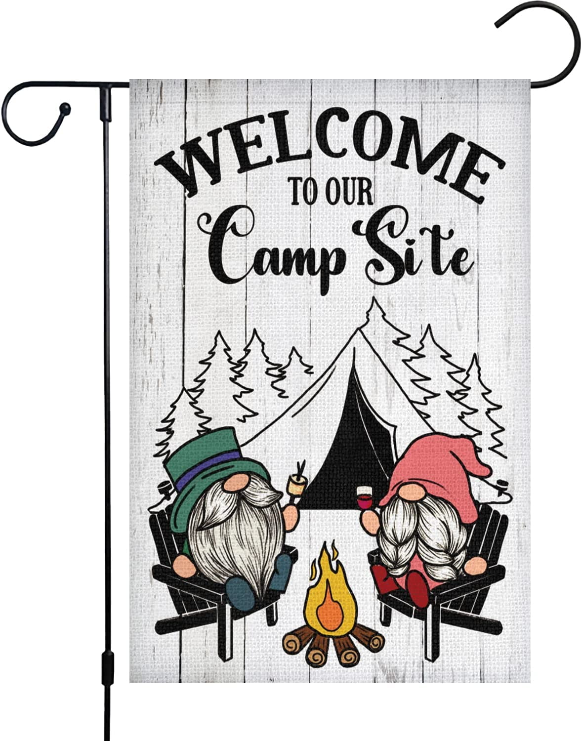 Camping Camper Gnome Garden Flag for Campsite Vertical 12x28 inch ...