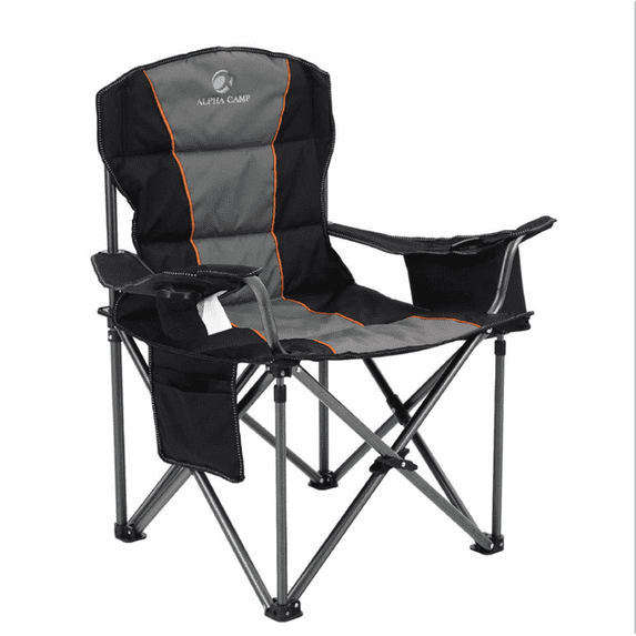 Camping Chair Heavy Duty Folding Chair with Cup Holder Oversize Outdoor ...