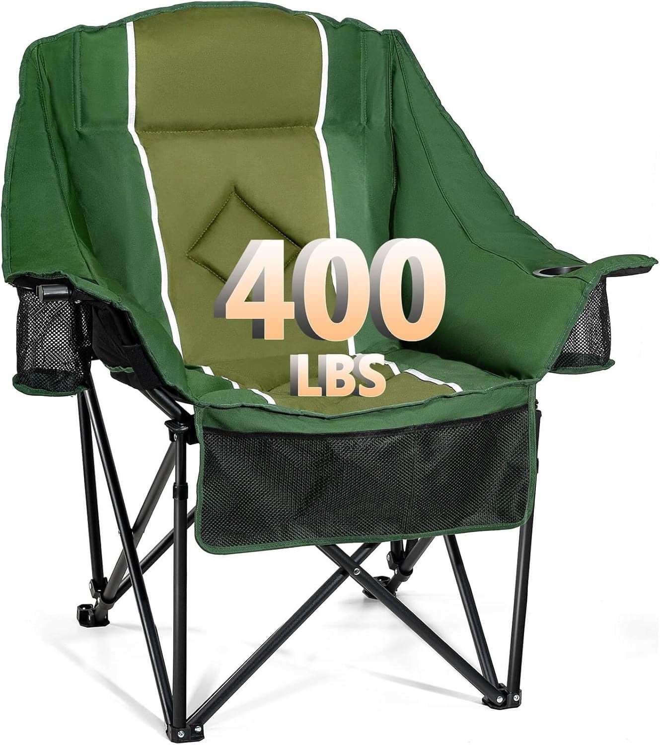 Camping Chair for Large Adults Heavy Duty Capacity, Comfortable Padded ...