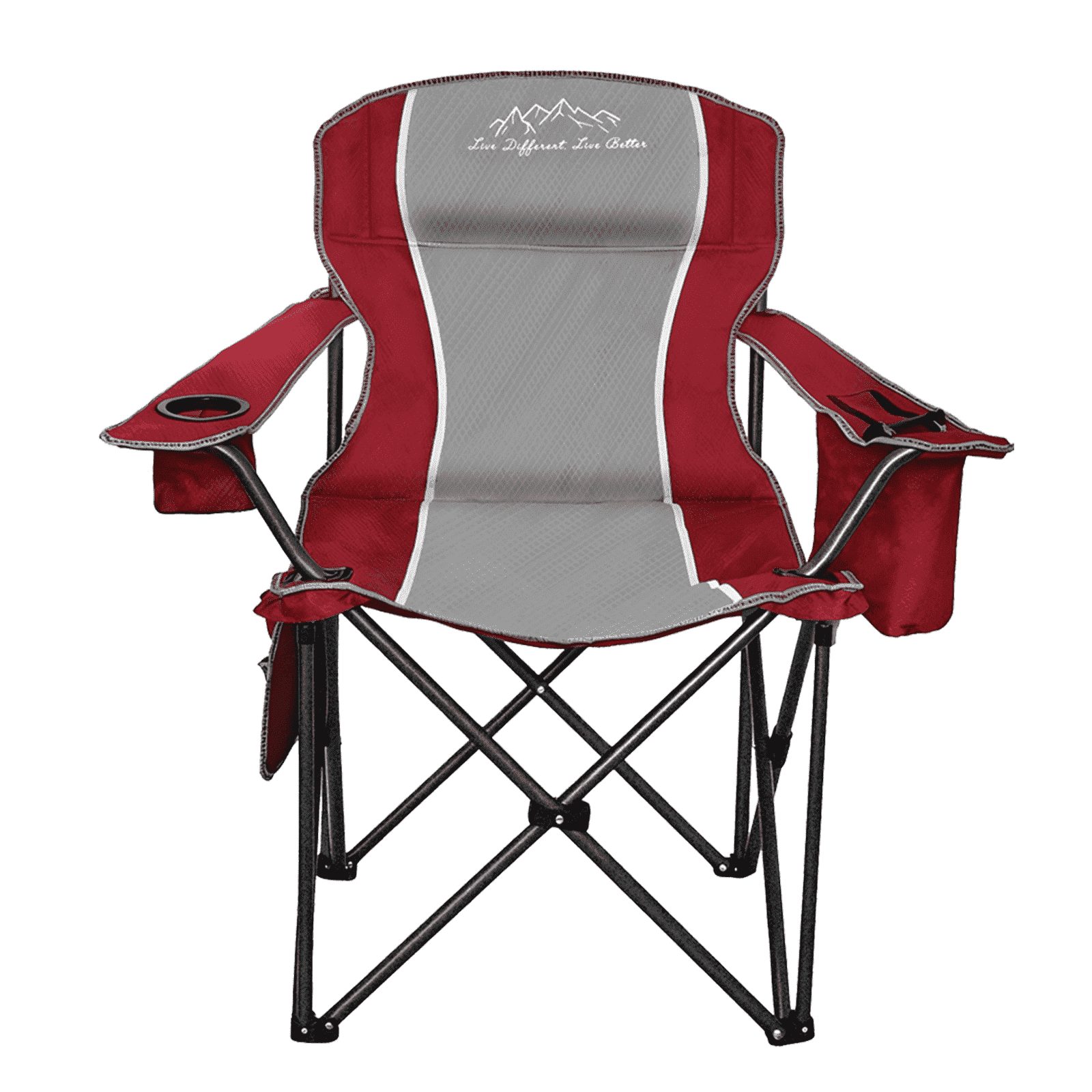 FREESKY Camping Chair, Oversized Padded Folding Camp Chair Supports 480 ...