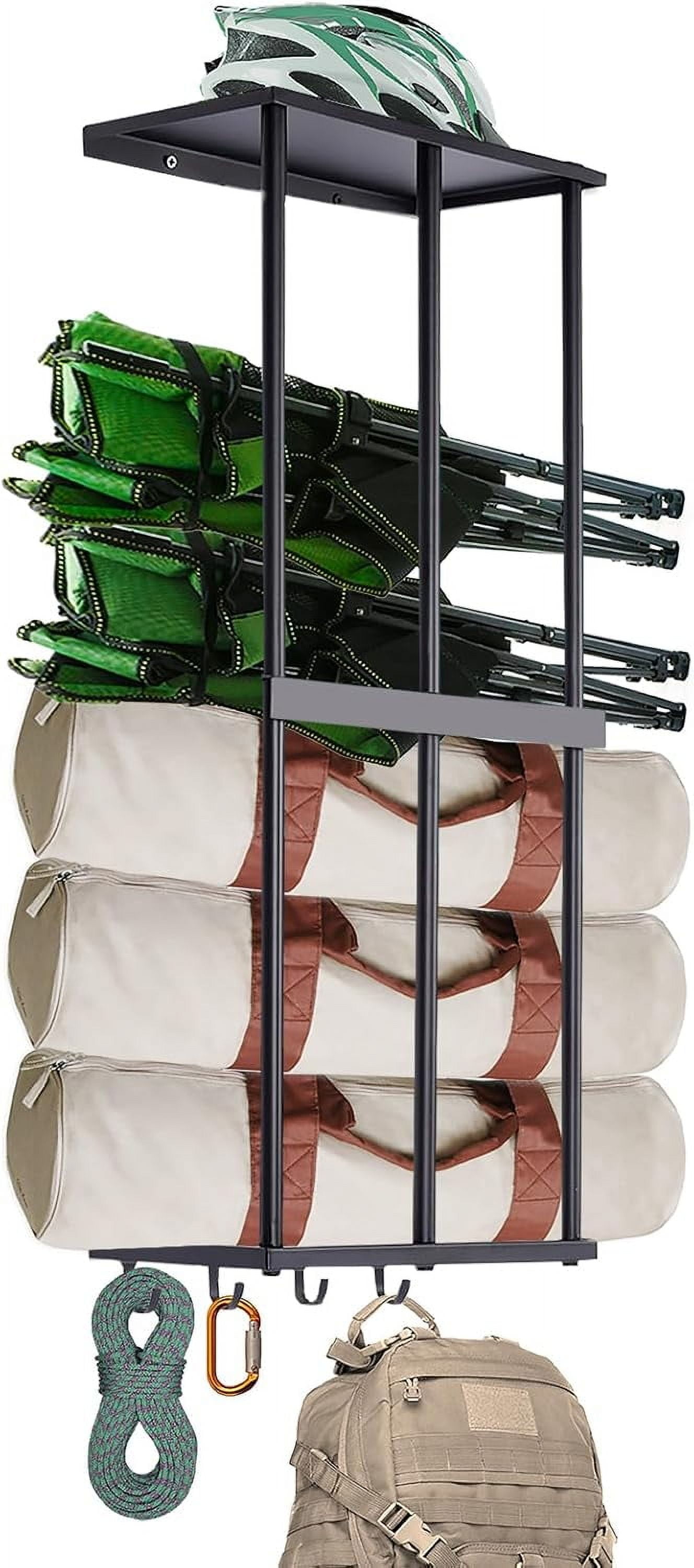 Camping Chair Rack for Garage Storage, Metal Camping Chair Storage Wall ...