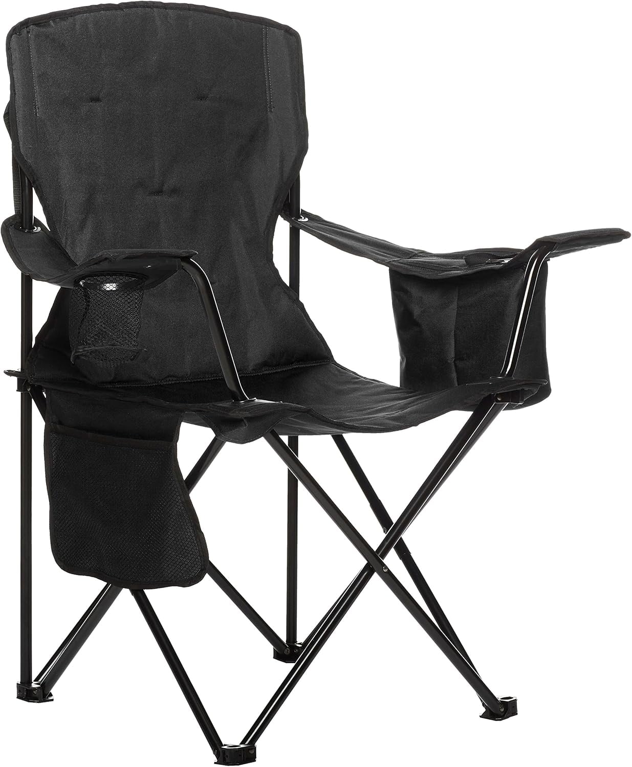 Camping Chair Heavy Duty Folding Chair with Cup Holder and Side Pocket ...