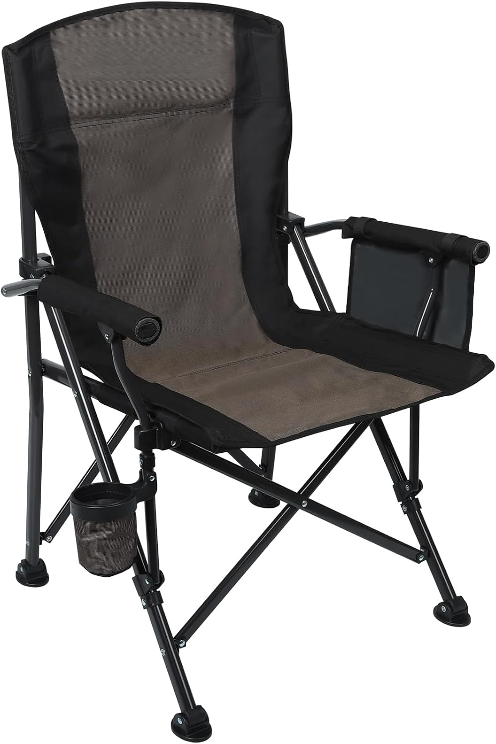 Camping Chair with Padded Hard Armrest, Sturdy Folding Camp Chair with ...