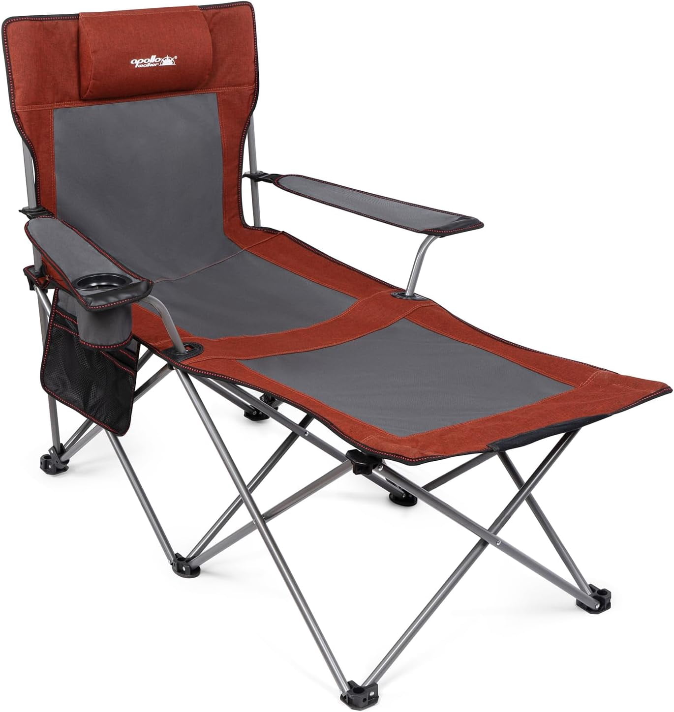 Camping Chairs for Adults - 6 Legged Beach Chair with Foot Rest ...