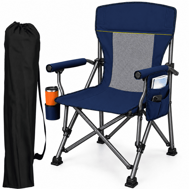Camping Chairs Clearance, Portable Folding, Dark Blue - Walmart ...