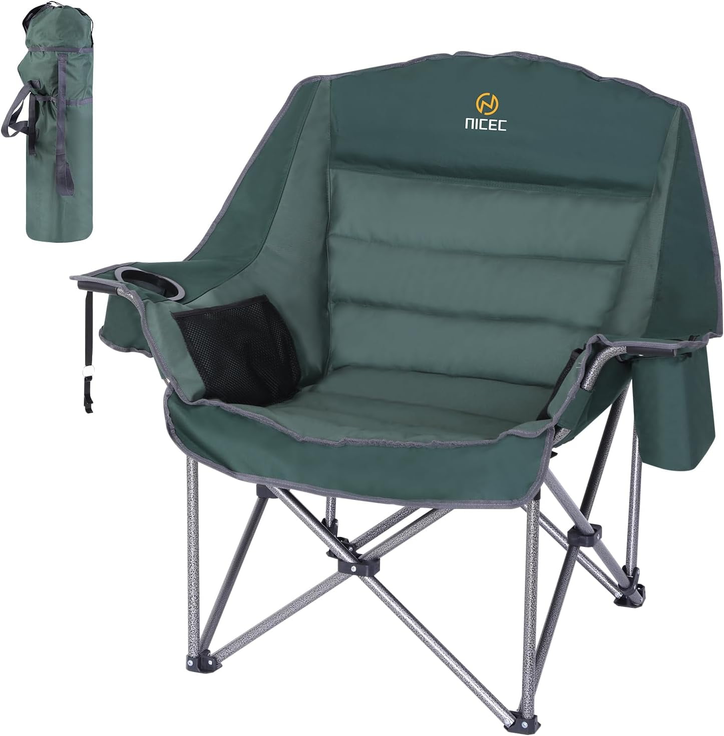 Camping Chairs, Oversized XL Padded Camping Chair, Outdoor Chair (1 ...