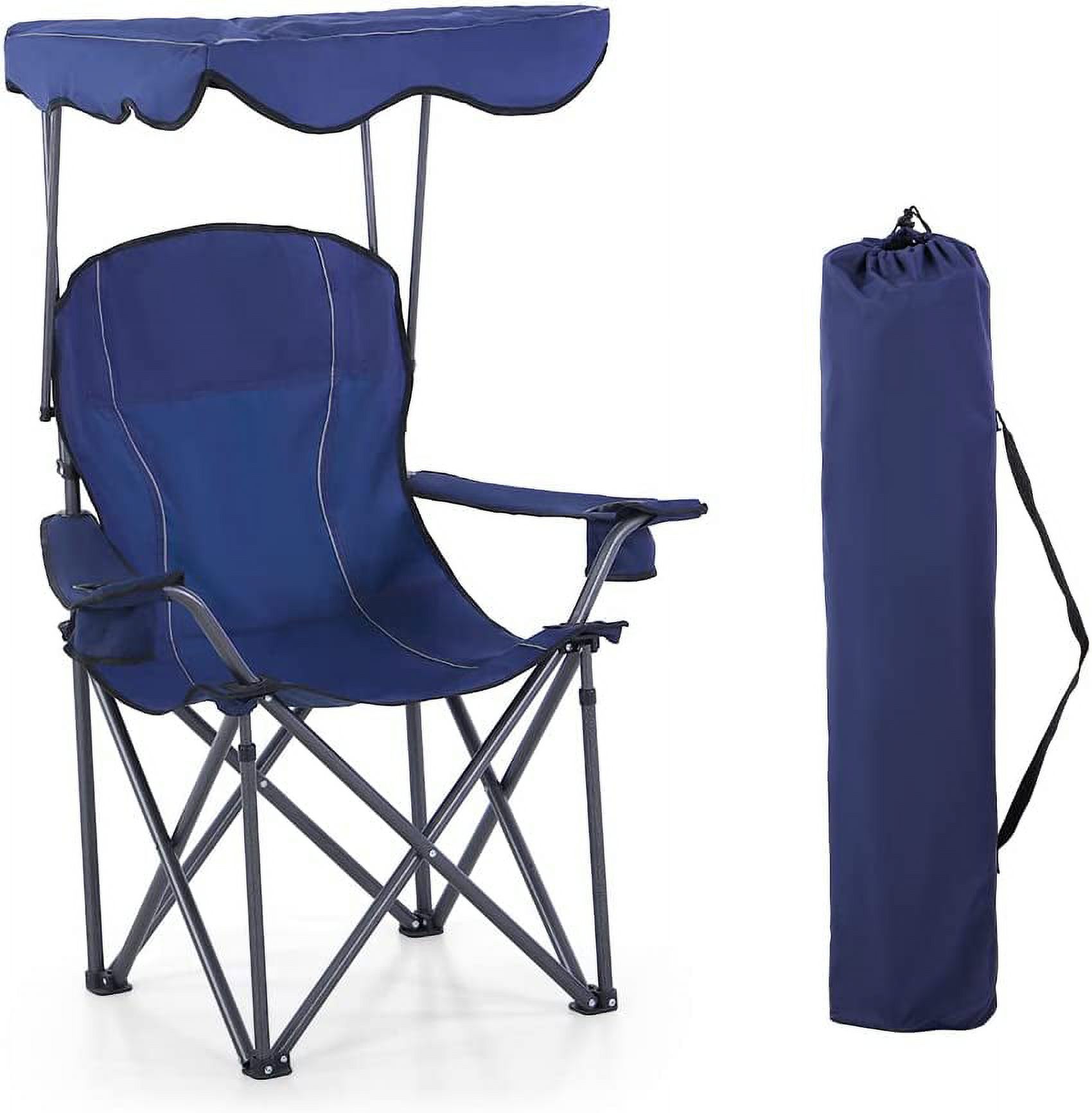 Camping Chairs with Shade, Foldable Canopy Chair, Folding Camping Shade ...