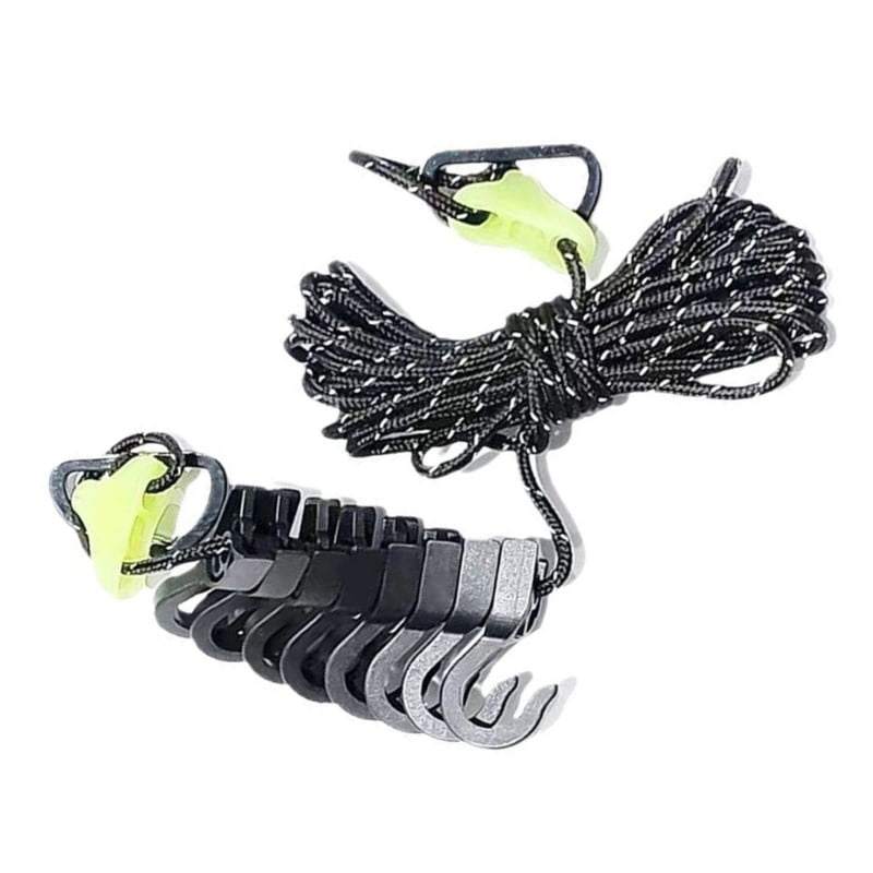 Camping Clothes Line Portable Travel Washing Line with Hooks Adjustable ...