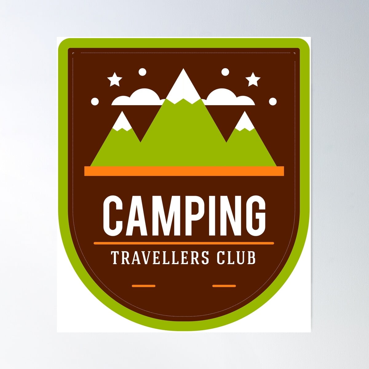Camping Club Poster Wall Art, Modern Wall Decor For Living Room Bedroom ...