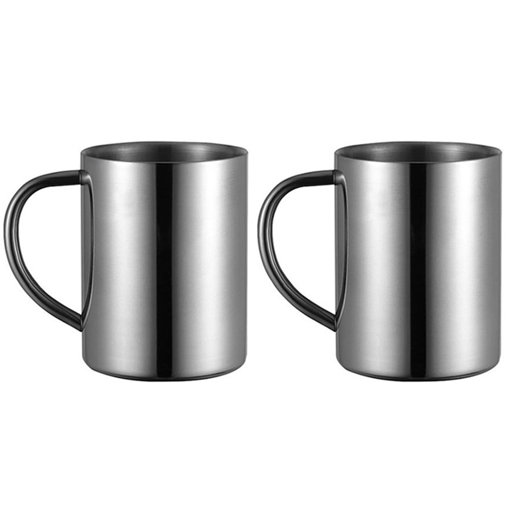 Camping Coffee Mugs Unbreakable Double Walled Stainless Steel Mug with ...