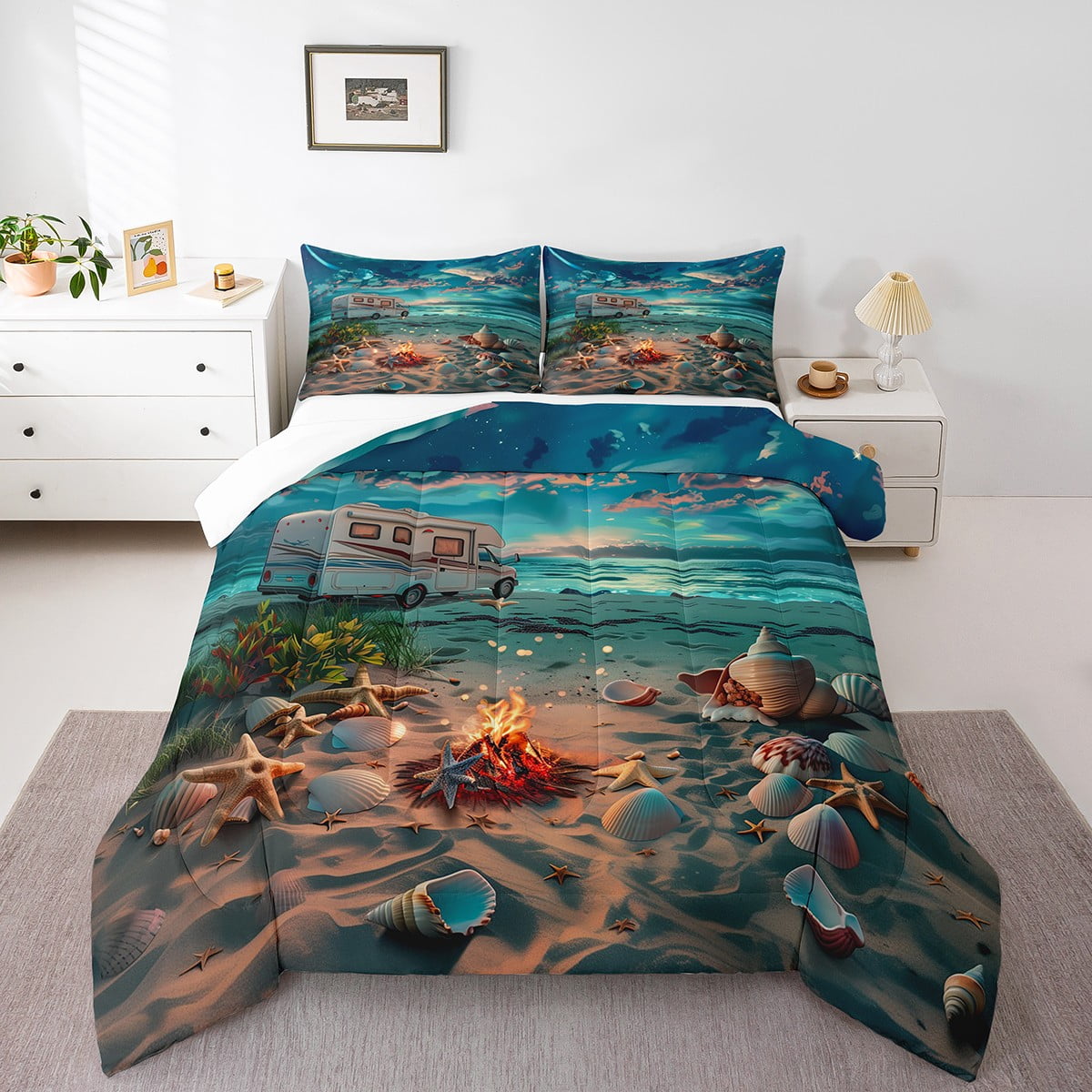 Camping Comforter Set Hawaii BeachDown Comforter,Camp Travel Car King ...