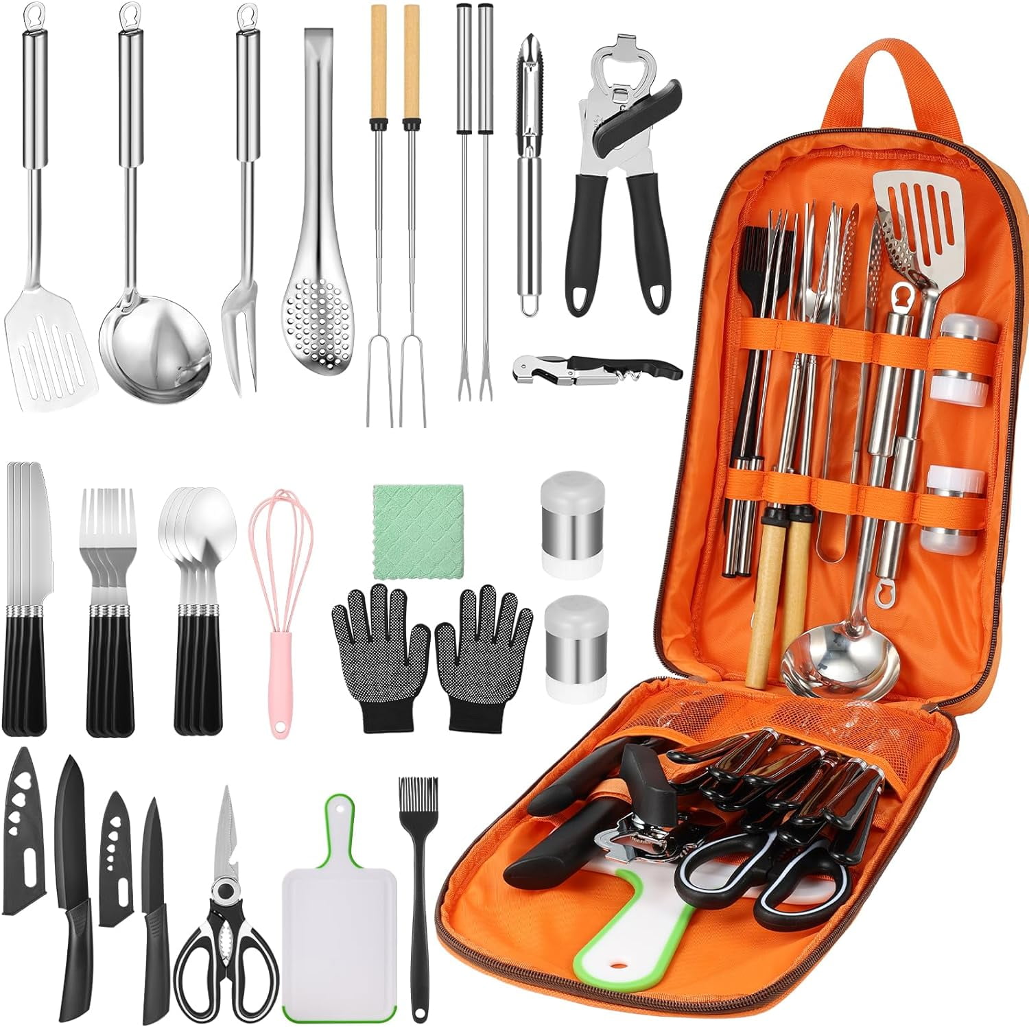 Camping Cooking Set - Camping Utensil Set Car Camping Cooking ...
