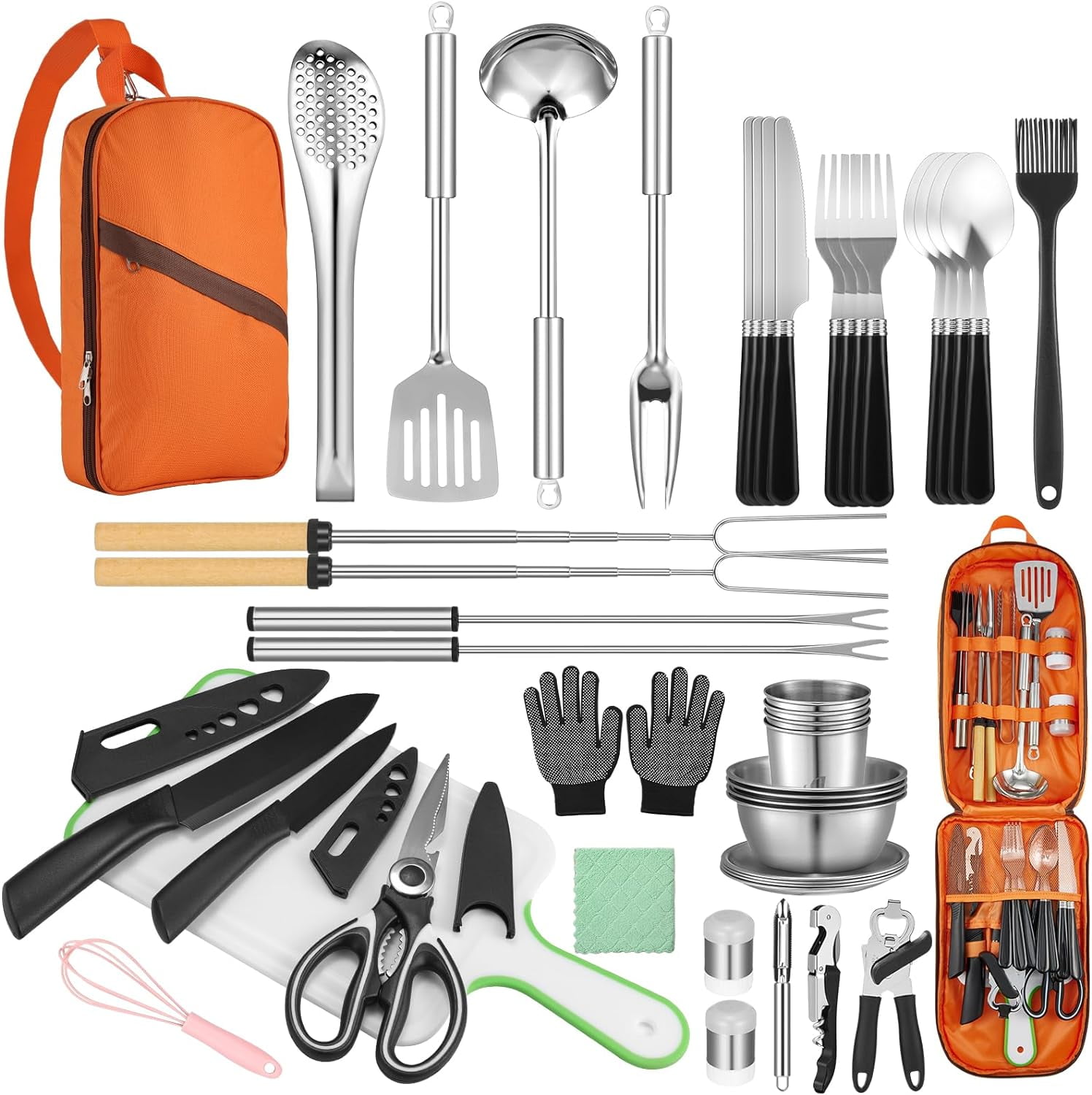Camping Cooking Set - Camping Utensil Set Car Camping Cooking ...