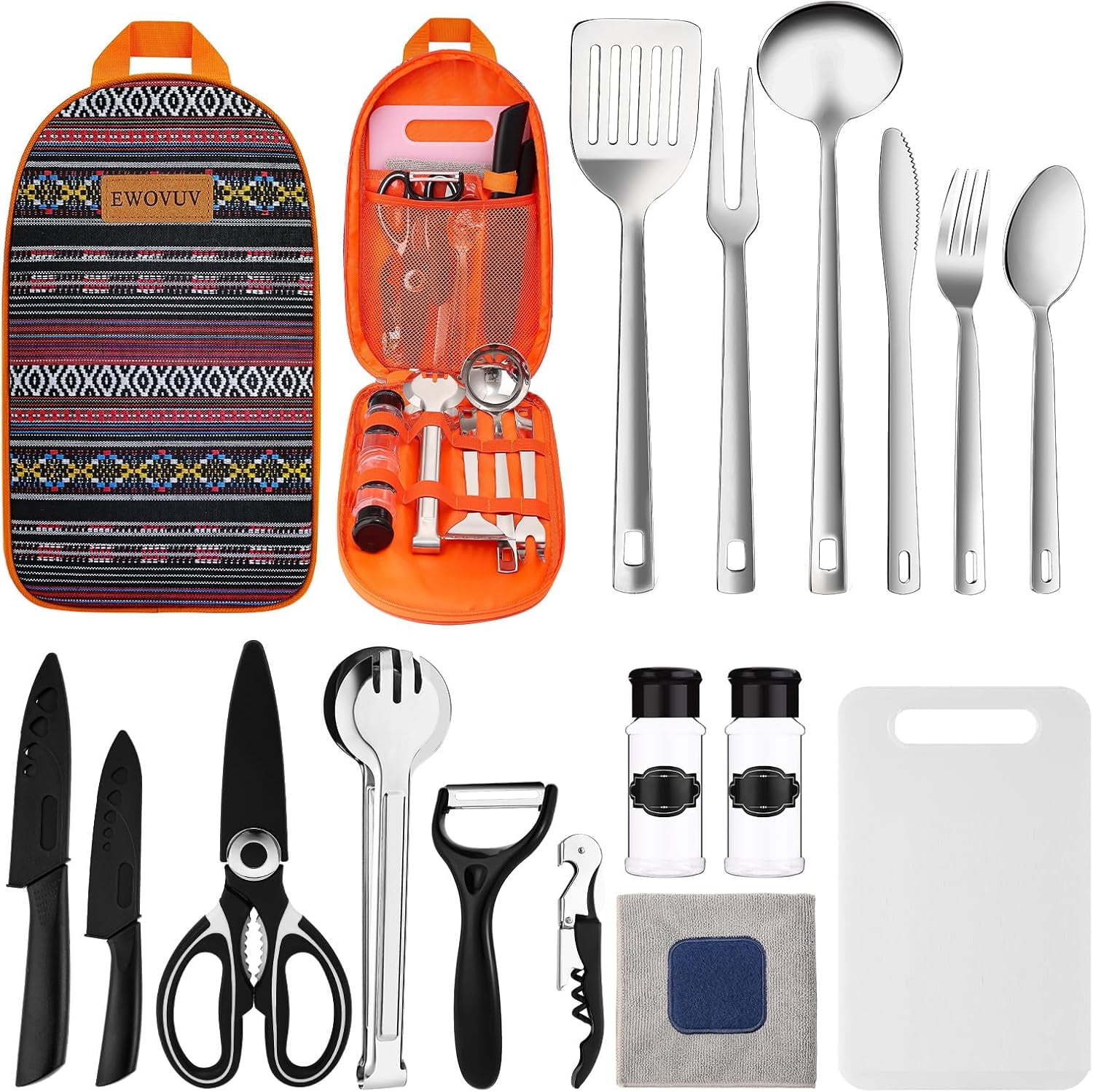 Camping Cooking Utensils Set- Camping Essentials Cookware Accessories ...