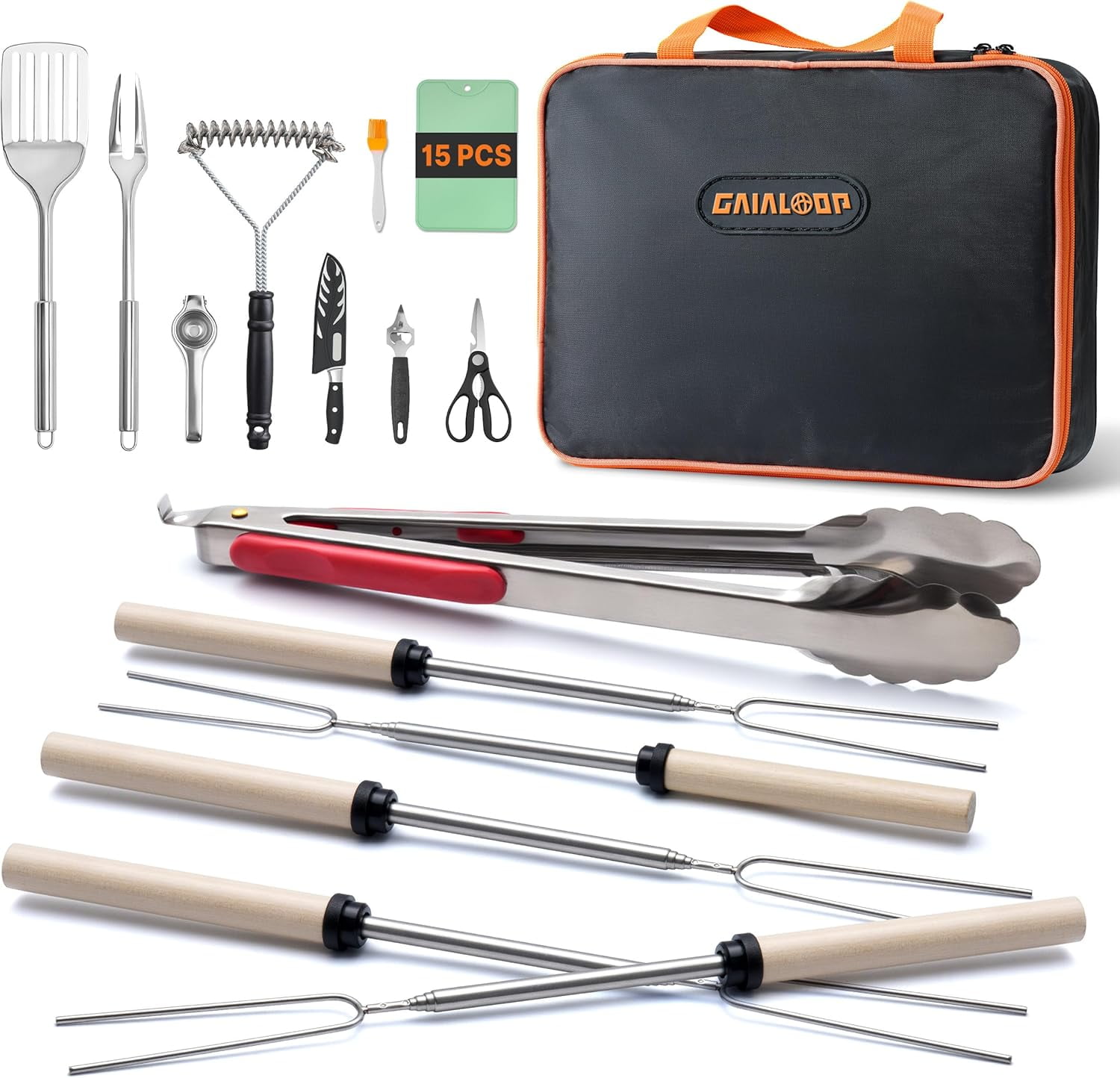 Camping Cooking Utensils Set Grilling Cookware Camp Kitchen Rotating ...