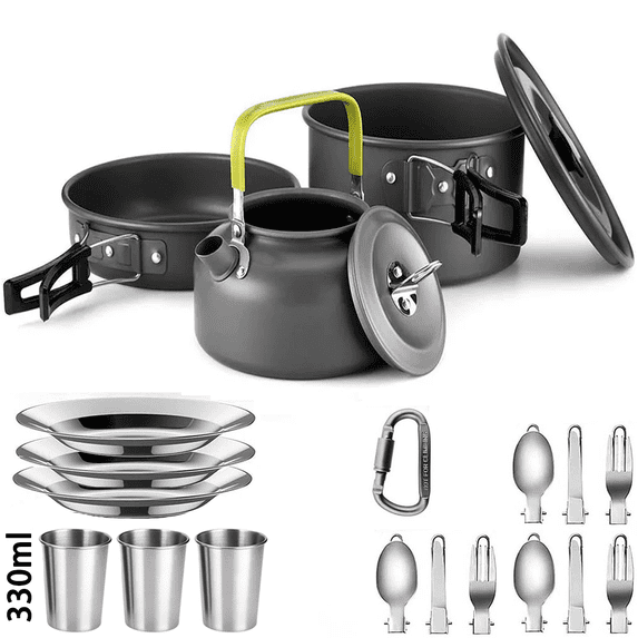 Camping Cooking set Camping Cookware Travel Tableware Outdoor Picnic ...