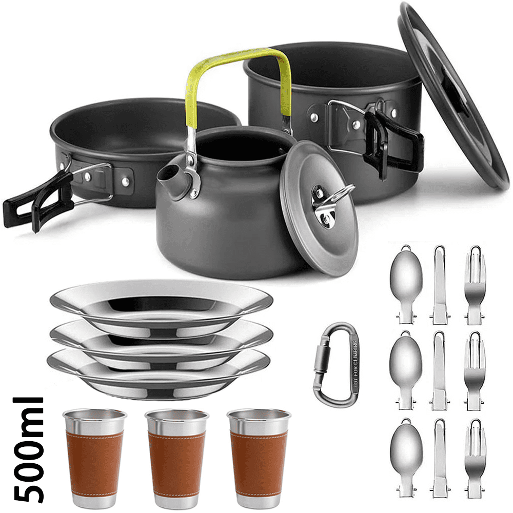 Camping Cooking set Camping Cookware Travel Tableware Outdoor Picnic ...