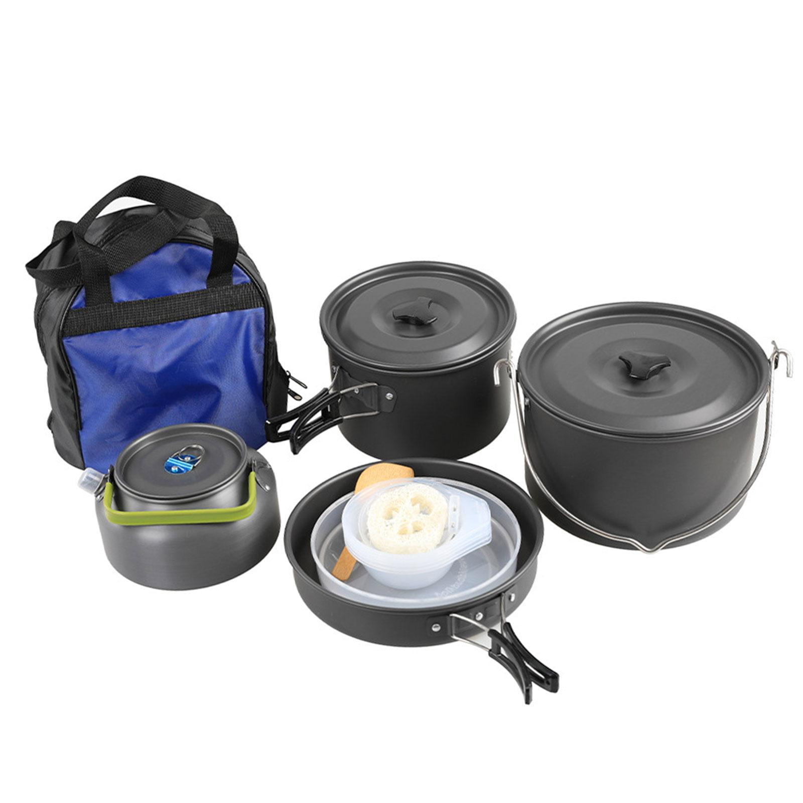 Camping Cookware Mess Portable Folding Cooking Set Teapot and Pan ...