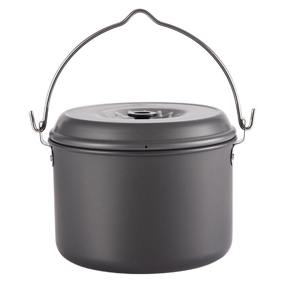 Camping Cookware Pot Dinnerware Kit Set Hiking Alumina Picnic Portable ...