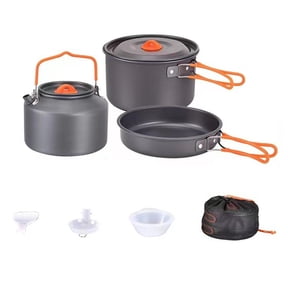 TOMSHOME 22pcs Camping Cookware Mess Kit, Non-Stick Pot Pan Set ...