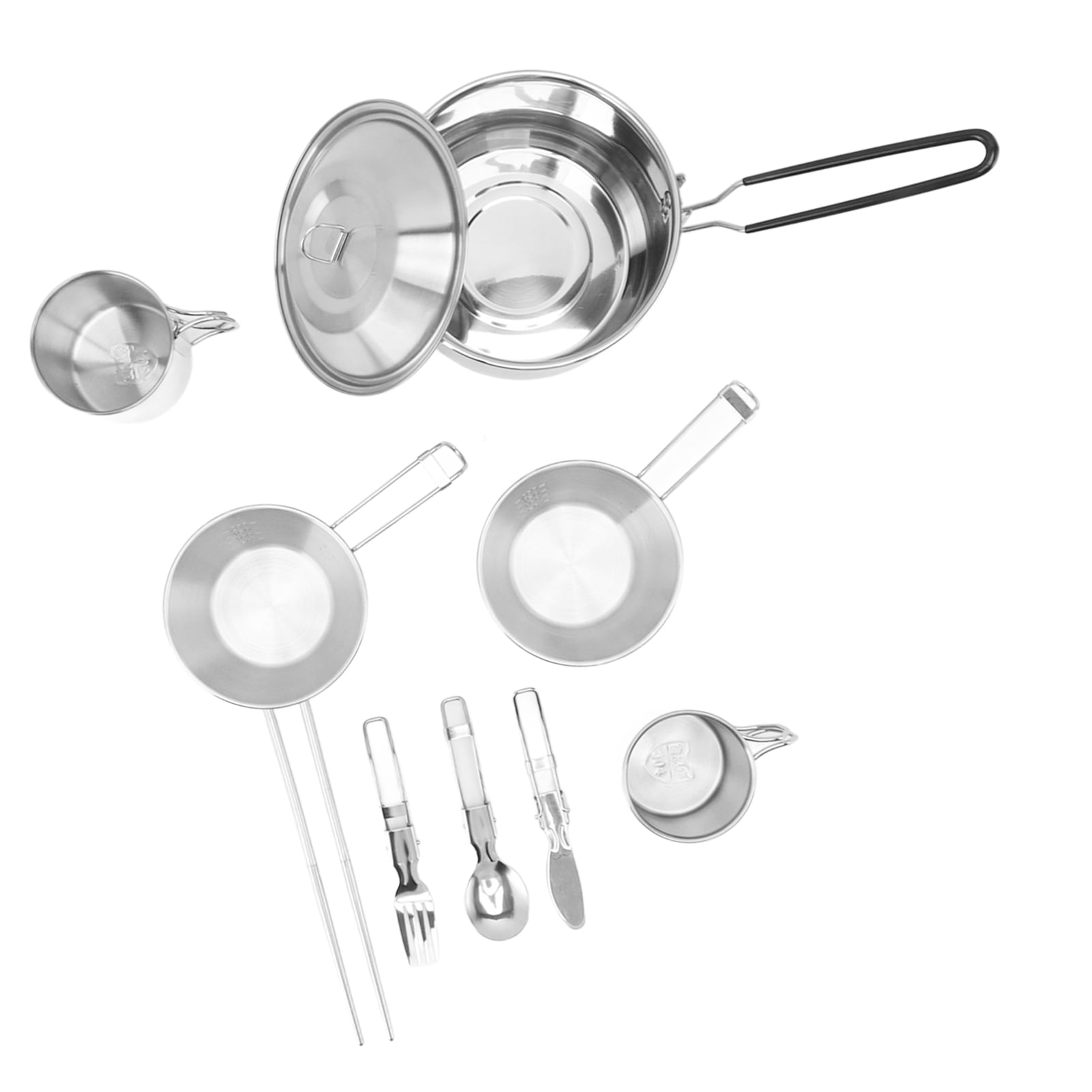 Camping Cookware Set No Leakage 304 Stainless Steel Outdoor Cooking Set ...